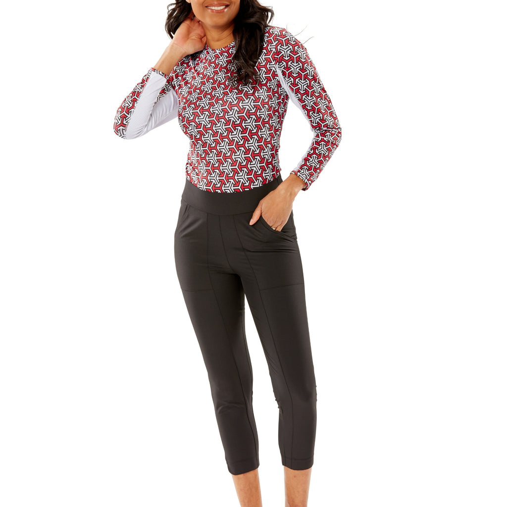 Women's Black Ace Capri - Nancy Lopez – Fairway Fittings