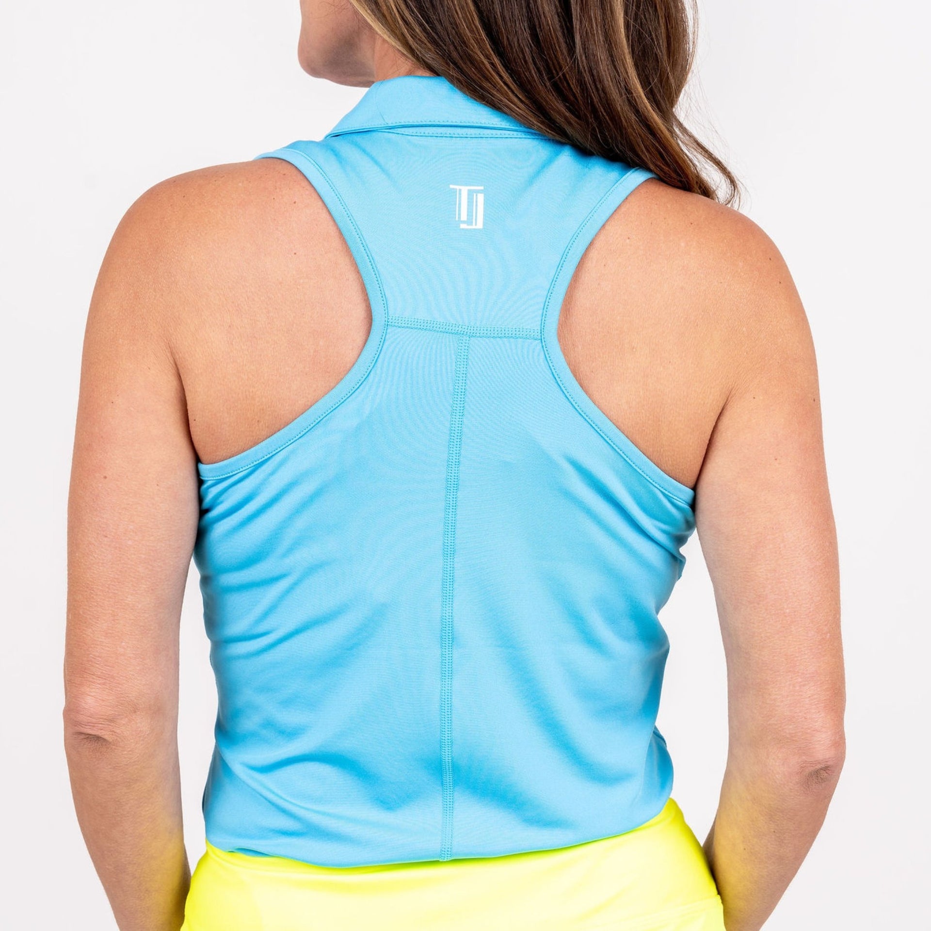 Neon Blue Racerback Golf Shirt - TJ Sport | Fairway Fittings